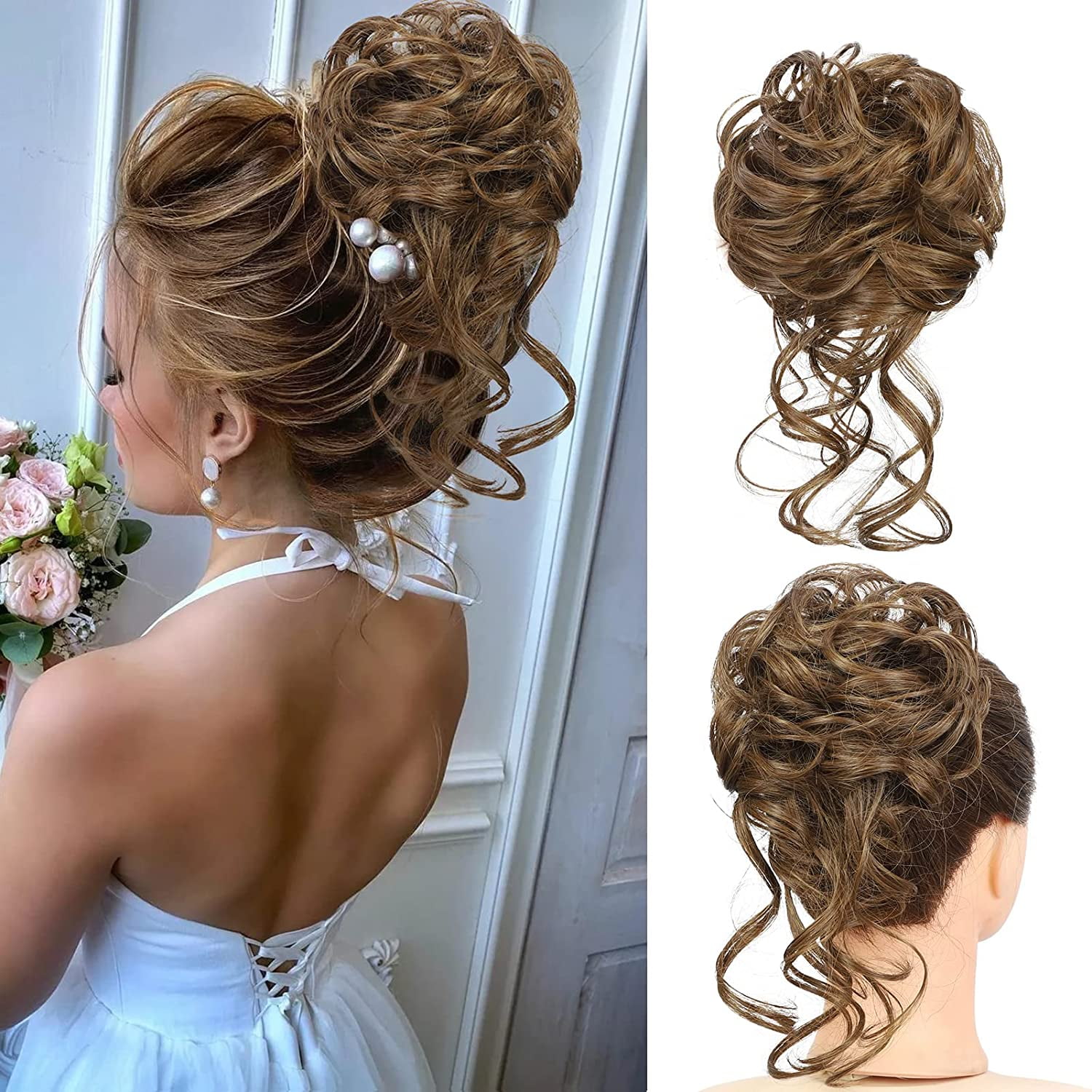 Tousled Updo Messy Bun Hair Pieces for Women Hair Bun Extension ...