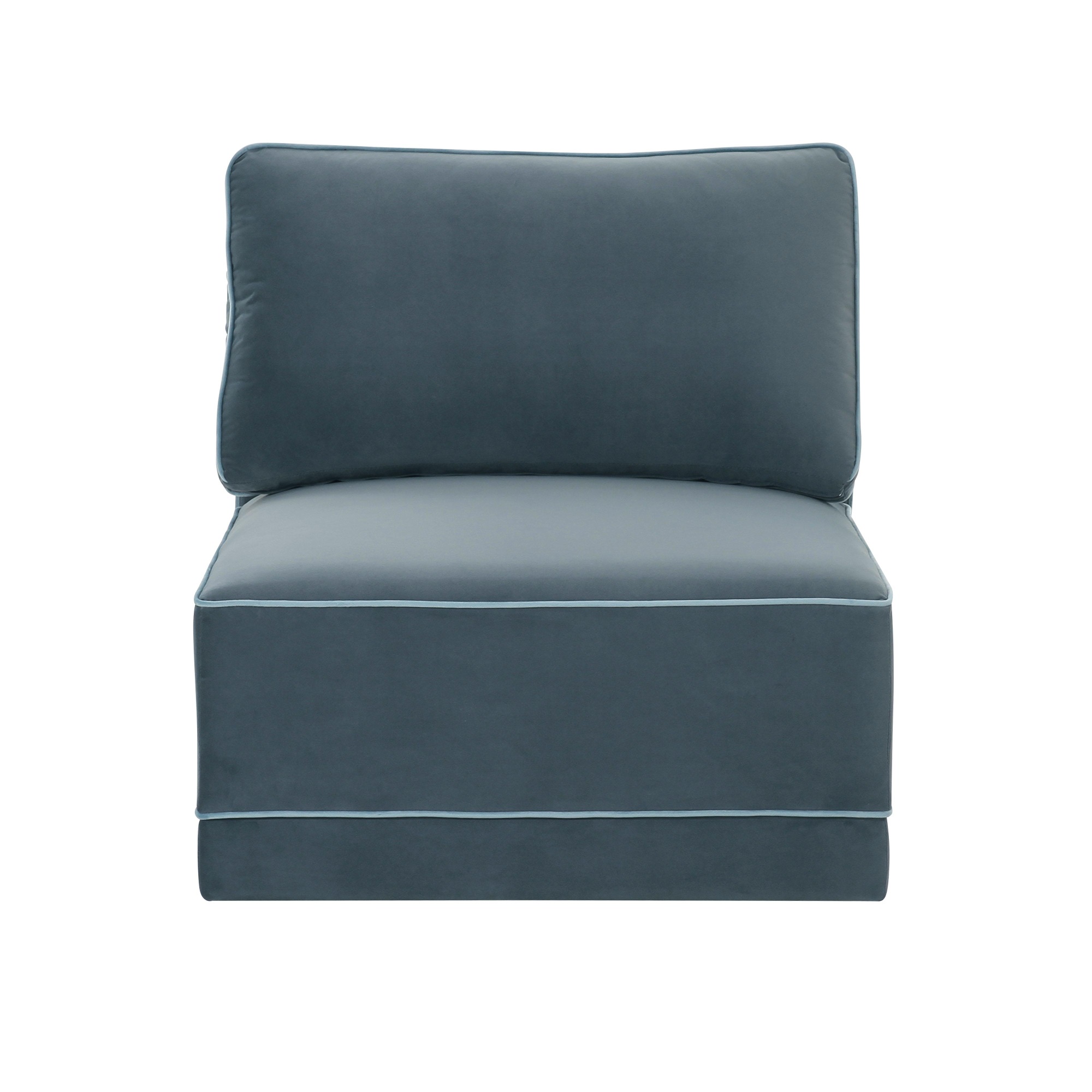 Tov Furniture Willow Misty Blue Armless Chair - Walmart.com