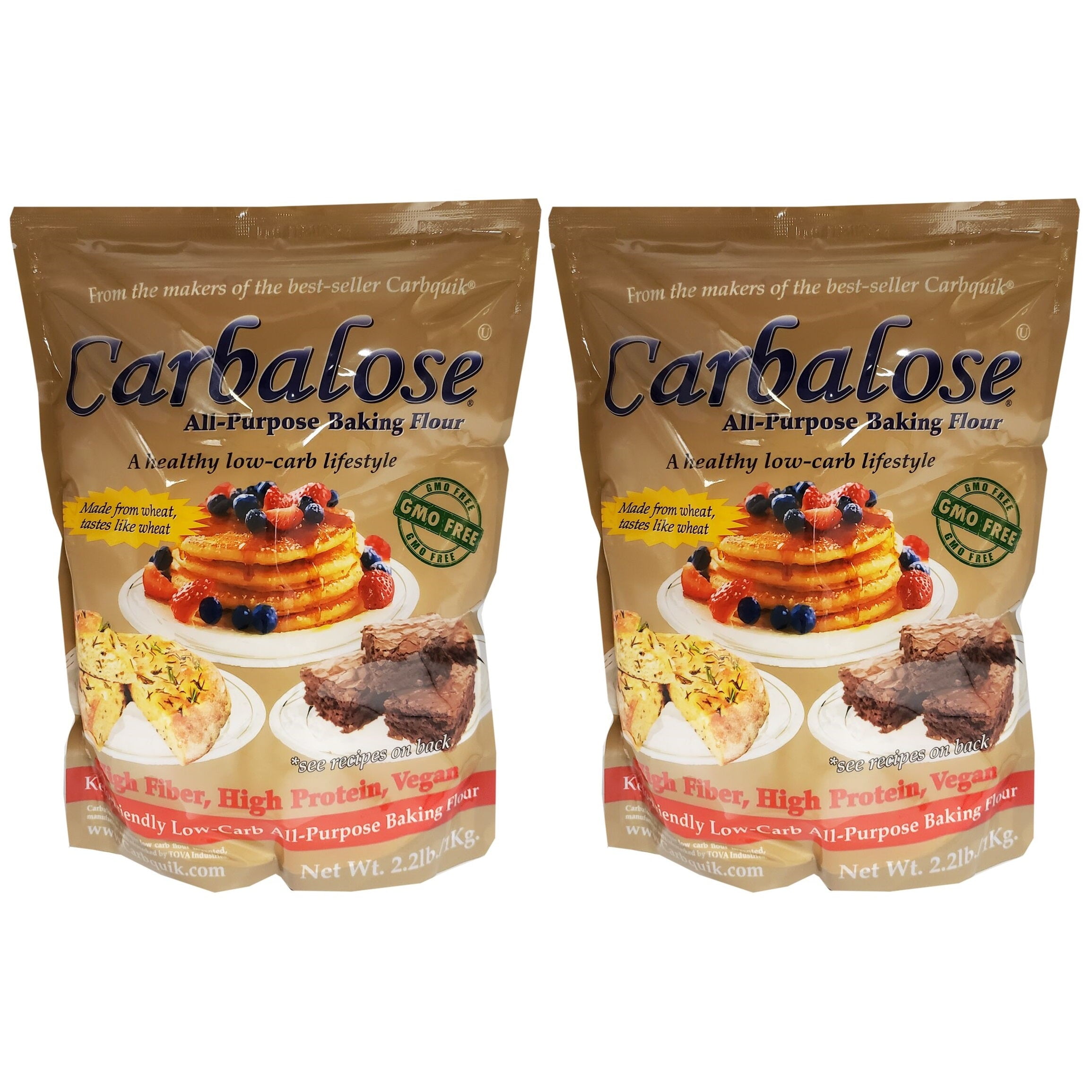 TOVA Carbalose Flour 4.4lb, Low Carb, Keto Friendly, Vegan, Kosher ...