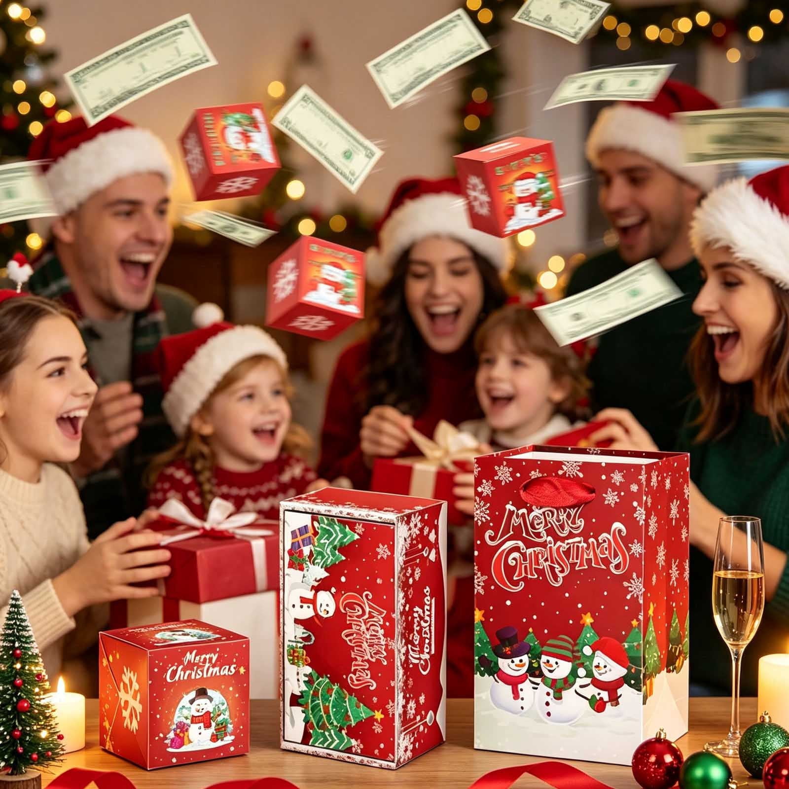 Tovaris Christmas Surprise Box Gift Box, Red Bouncing Pop Up Present ...
