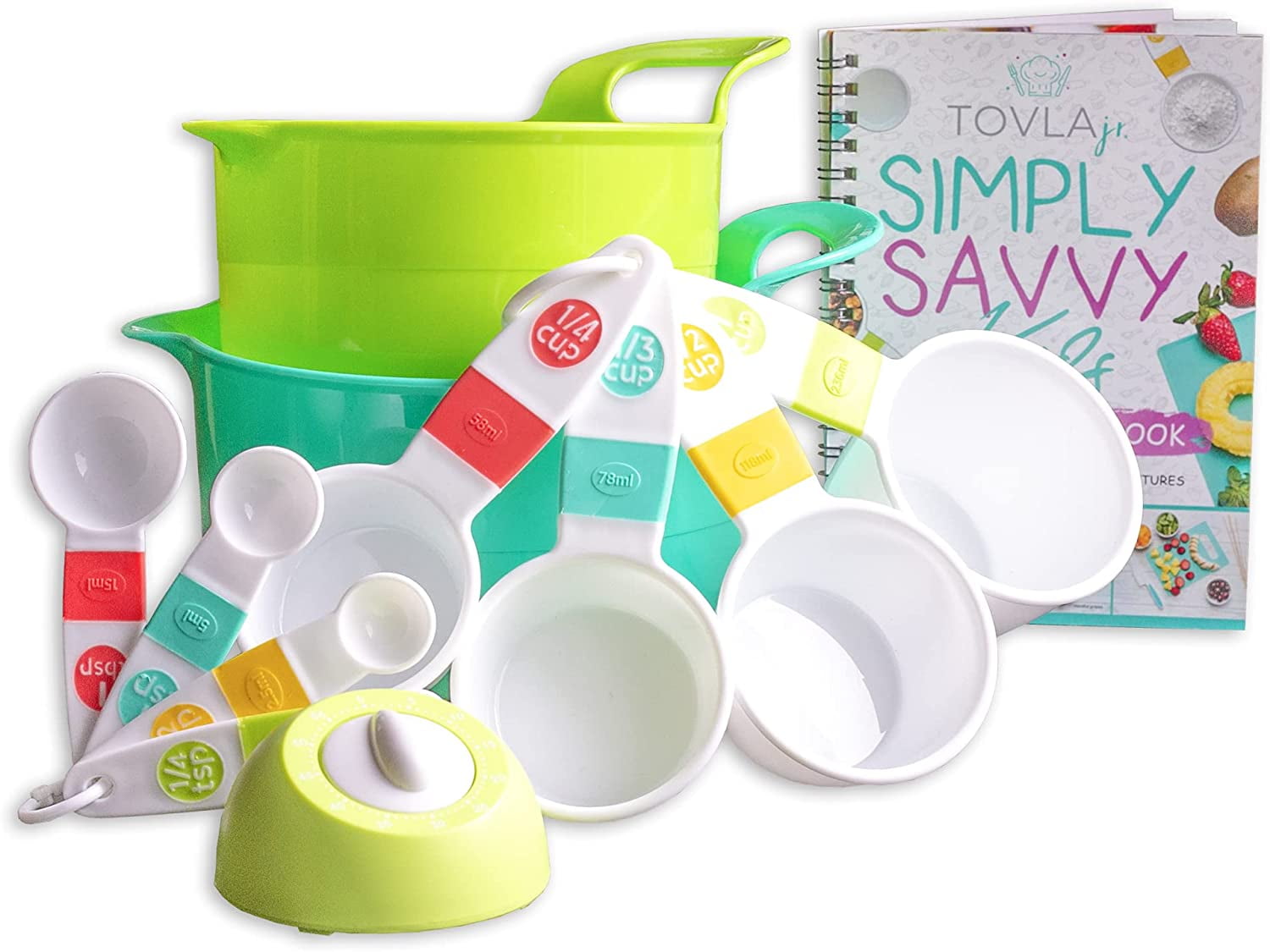 Tovla Jr. Kids' Baking Set - Cooking and Baking Mixing Bowl and Pitcher ...