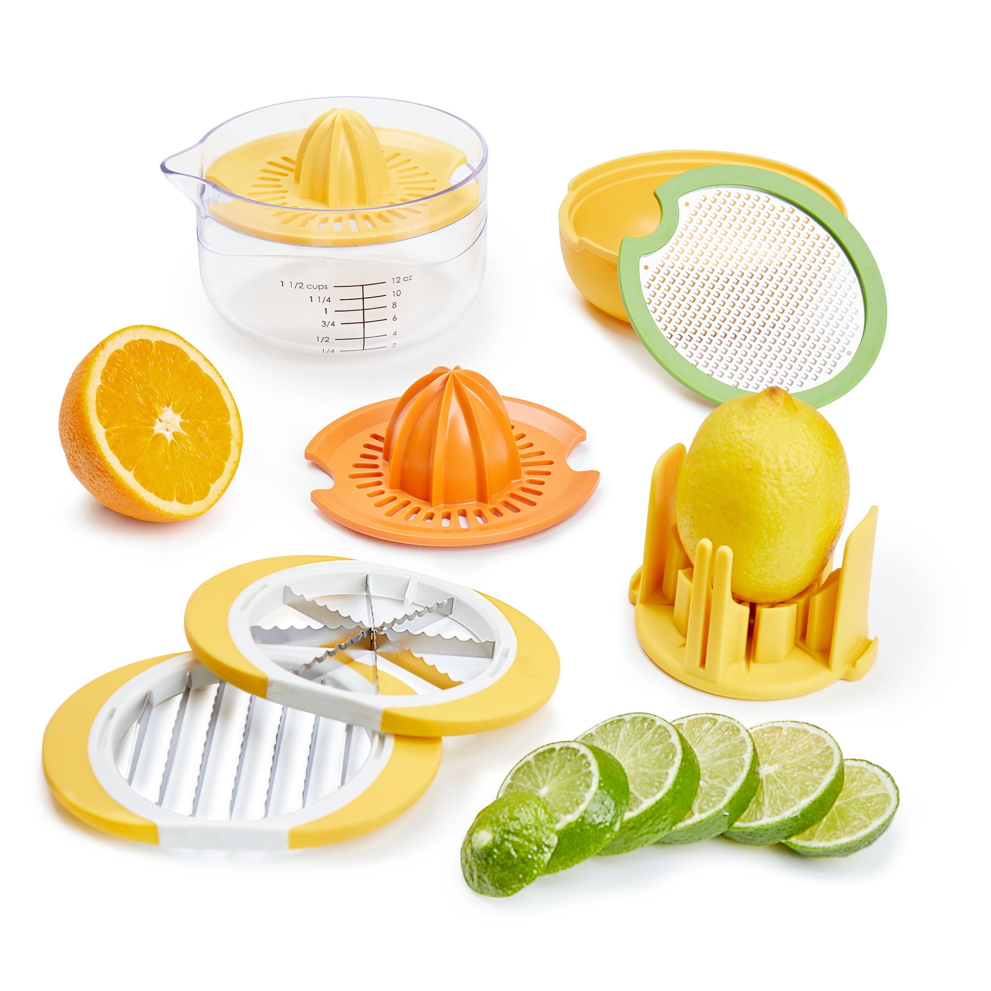 Tovolo Citrus Juicer & Zester with Measuring Cup + Citrus Slicer ...