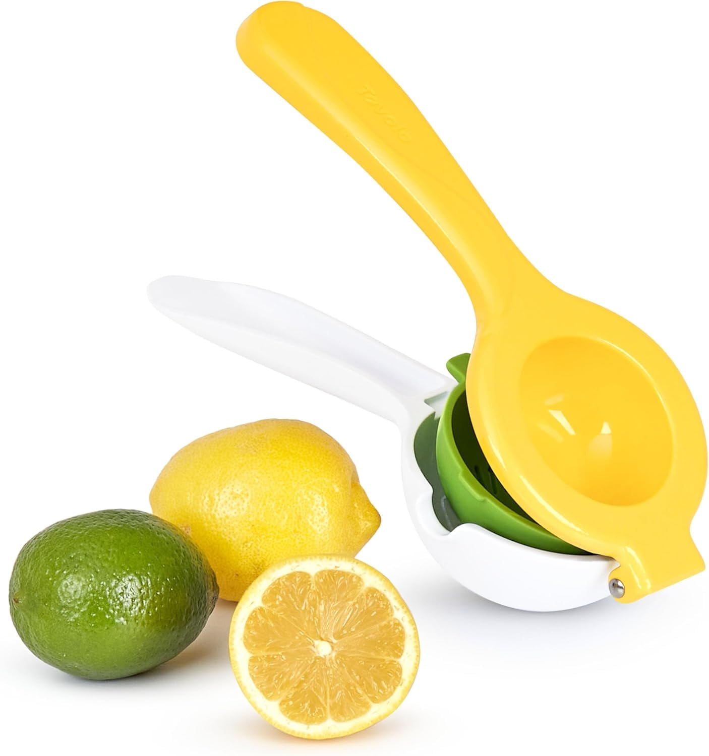 Tovolo Citrus Press with Pour Spout, White & Yellow – Manual Juicer for ...