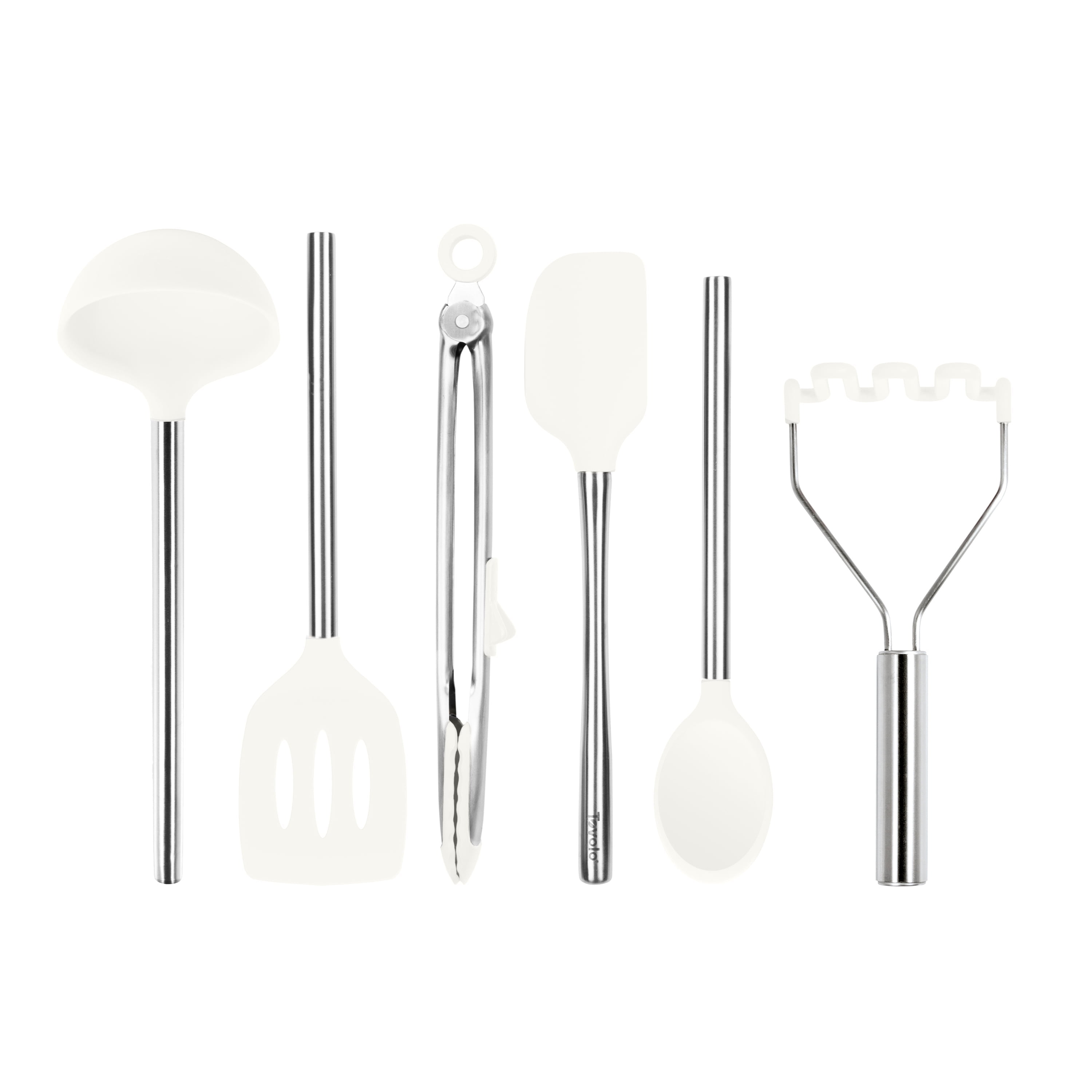 Tovolo Flex-Core Silicone Utensil Set (Set of 6) - White - Walmart.com