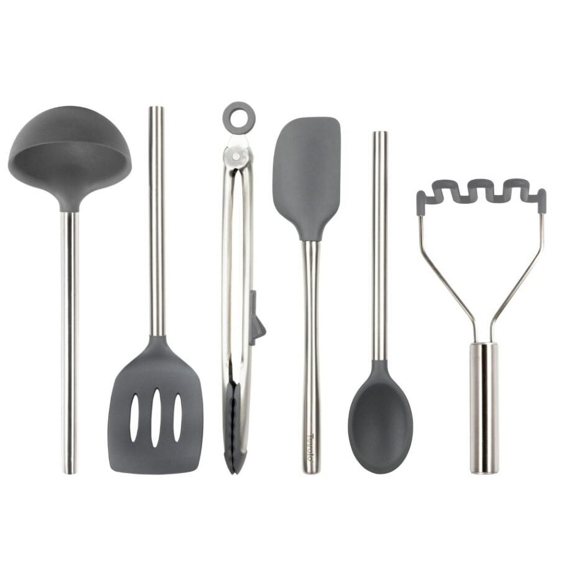 Tovolo Flex-Core Stainless Steel Silicone Utensil Set (Set of 6 ...