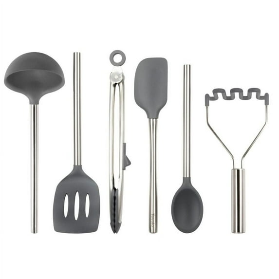 Tovolo Flex-Core Stainless Steel Silicone Utensil Set (Set of 6 ...