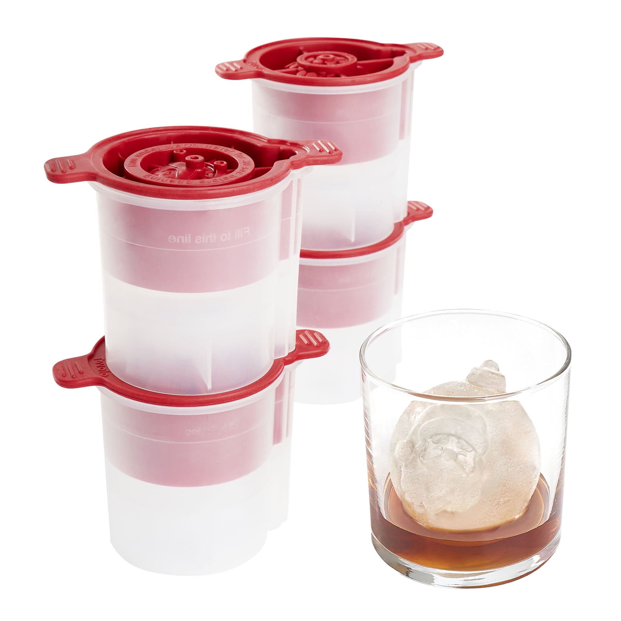 Tovolo Holiday Ice Molds for Cocktails Set of 4 Snowflake Ice Mold ...