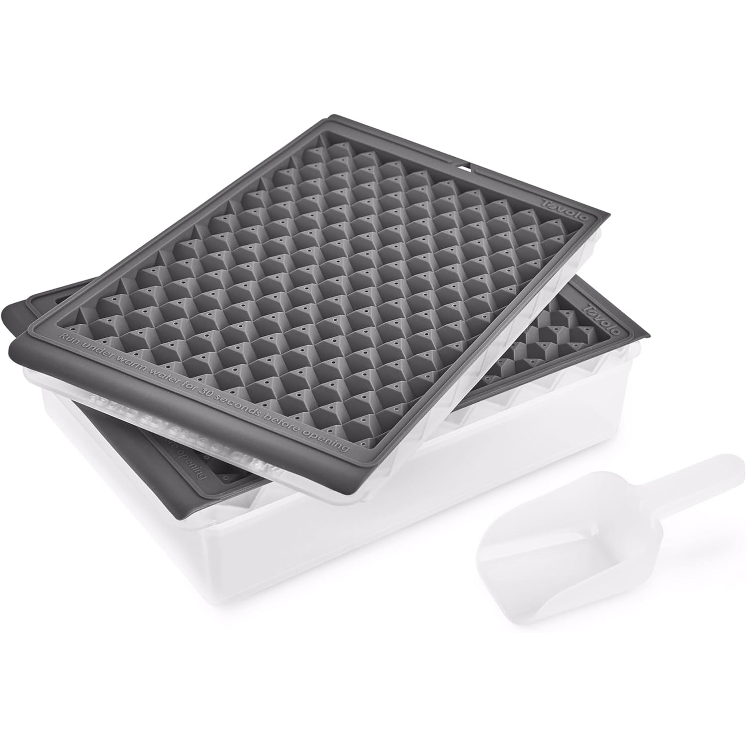 Tovolo Mini Ice Mold Trays with Two Storage Bins and Ice Scoop, Twist ...