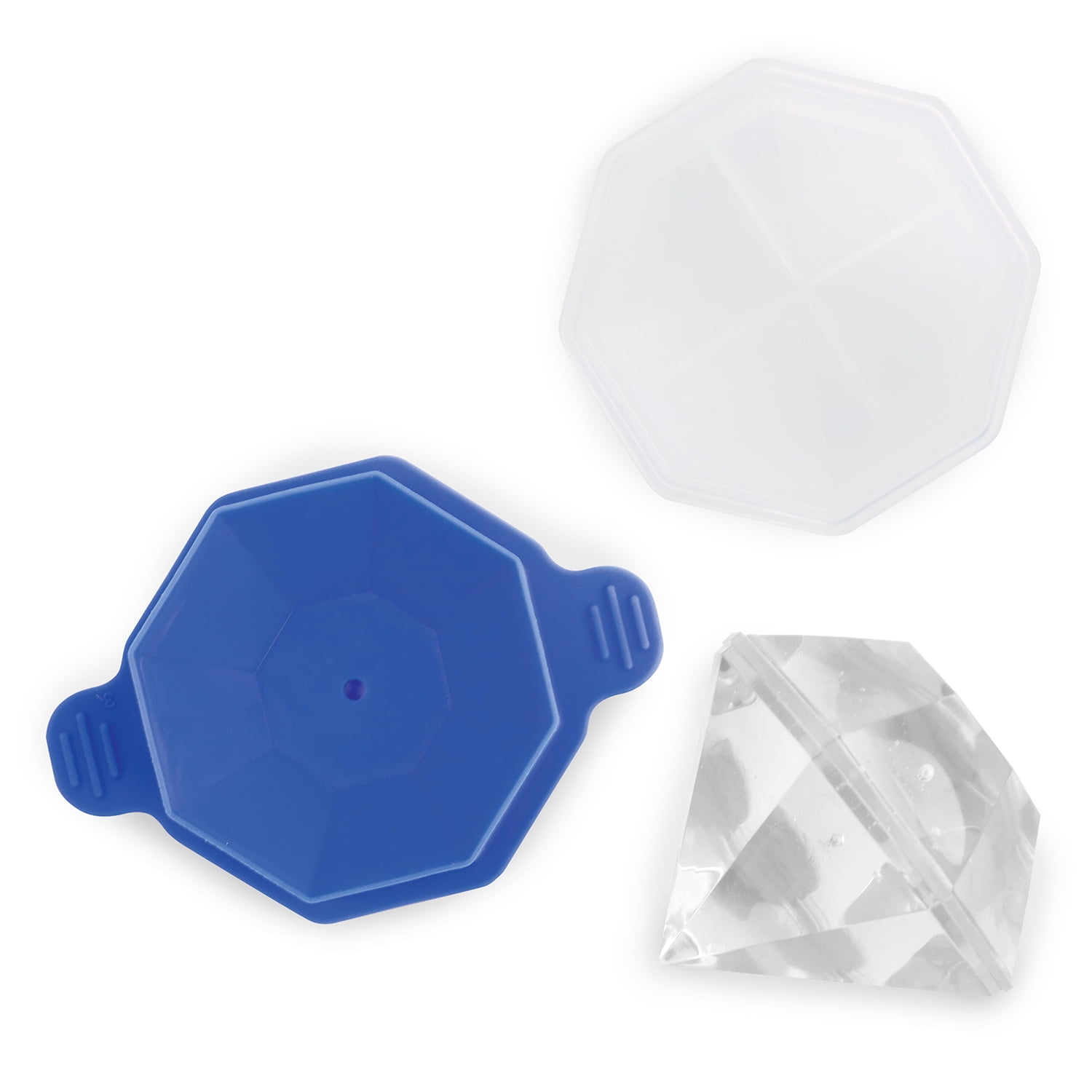 Tovolo Silicone Ice Mold, Faceted Diamond Large Ice Molds for Cocktail ...