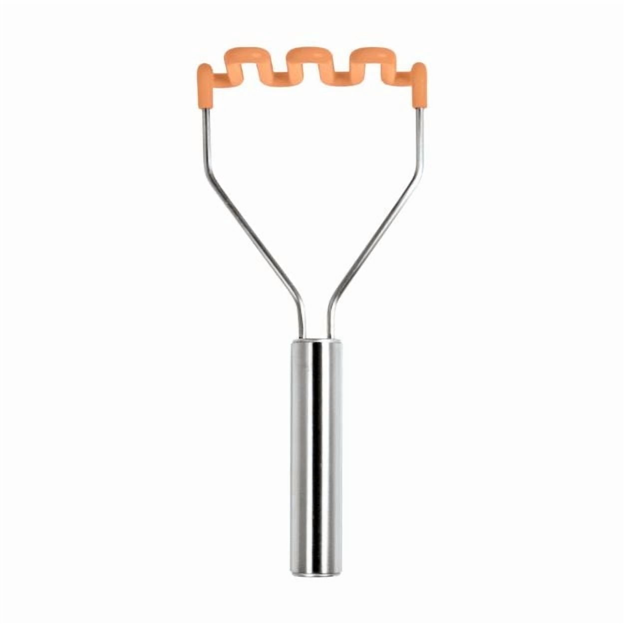 Tovolo Silicone Potato Masher (Apricot) - Meat Masher/Food Prep Tool ...