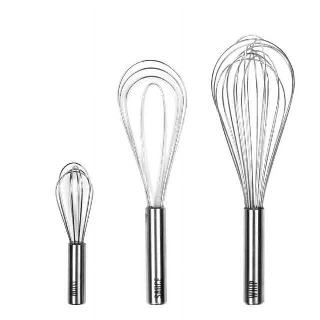 Tovolo Stainless Steel 6" Mini Whisk, 10" Sauce Whisk and 11" Whisk ...