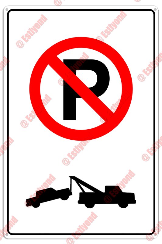 Tow Away Zone Caution Warning Notice Aluminum Metal Sign 8"X12 ...