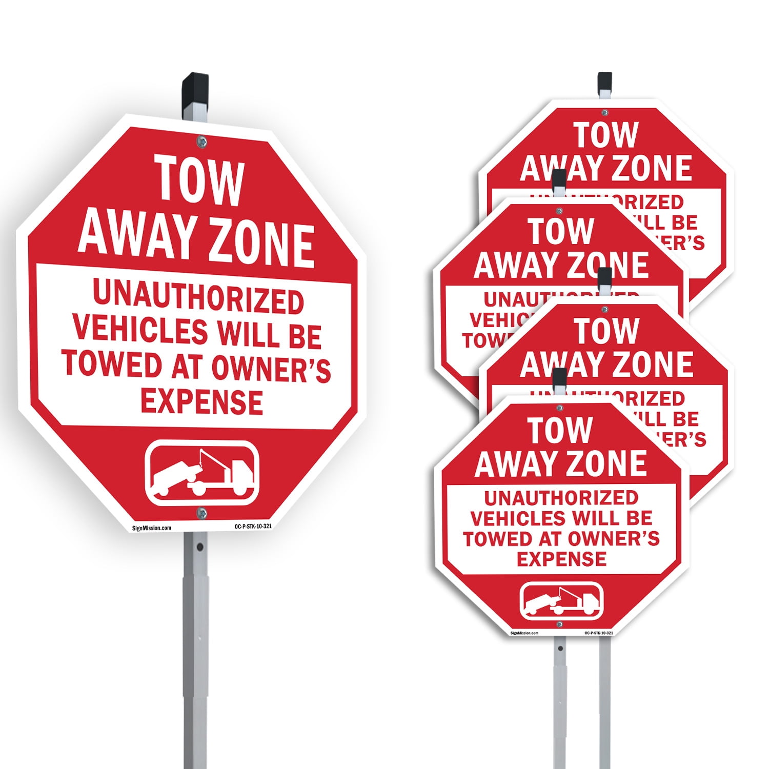 Tow Away Zone Unauthorized Vehicles Will Be Towed at Owner's Expense (5 ...