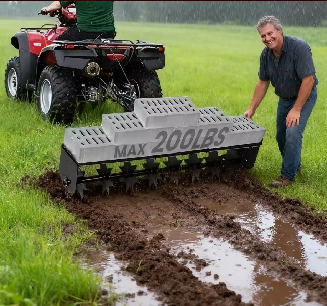 Tow Behind Aerator, 32 inch Plug Aerator for Lawn Tractor,Lawn Plug ...
