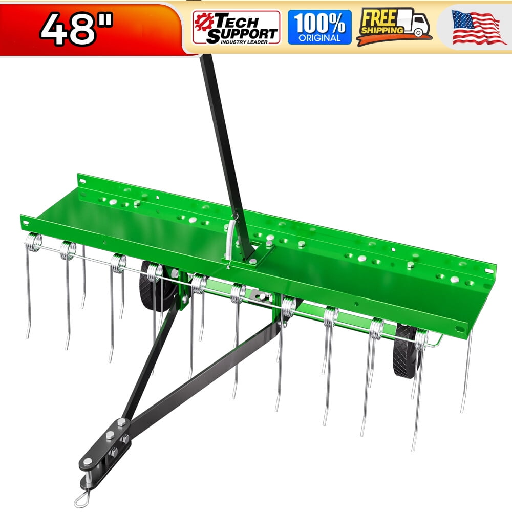 Tow Behind Dethatcher 48" Lawn Dethatcher Rake Grass Sweeper ATV Mower ...