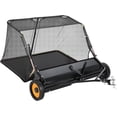 Tow Behind Lawn Sweeper, 44 Inch Pull Behind Lawn Sweeper, 25 cu. ft ...
