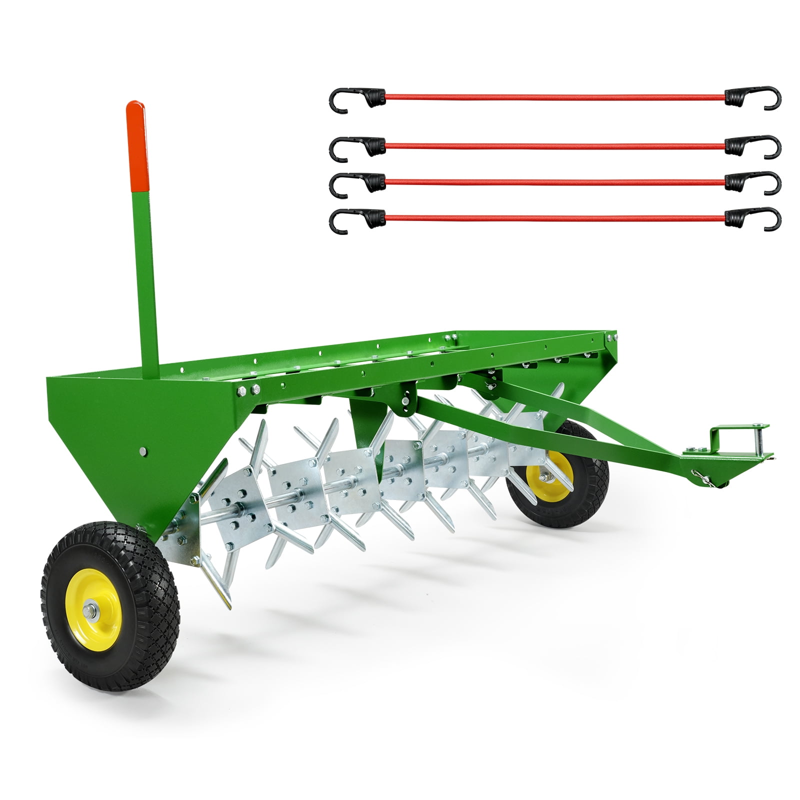 Tow Behind Plug Aerator 48” Width, Lawn Plug Aerator w/ 32Pcs Heavy ...