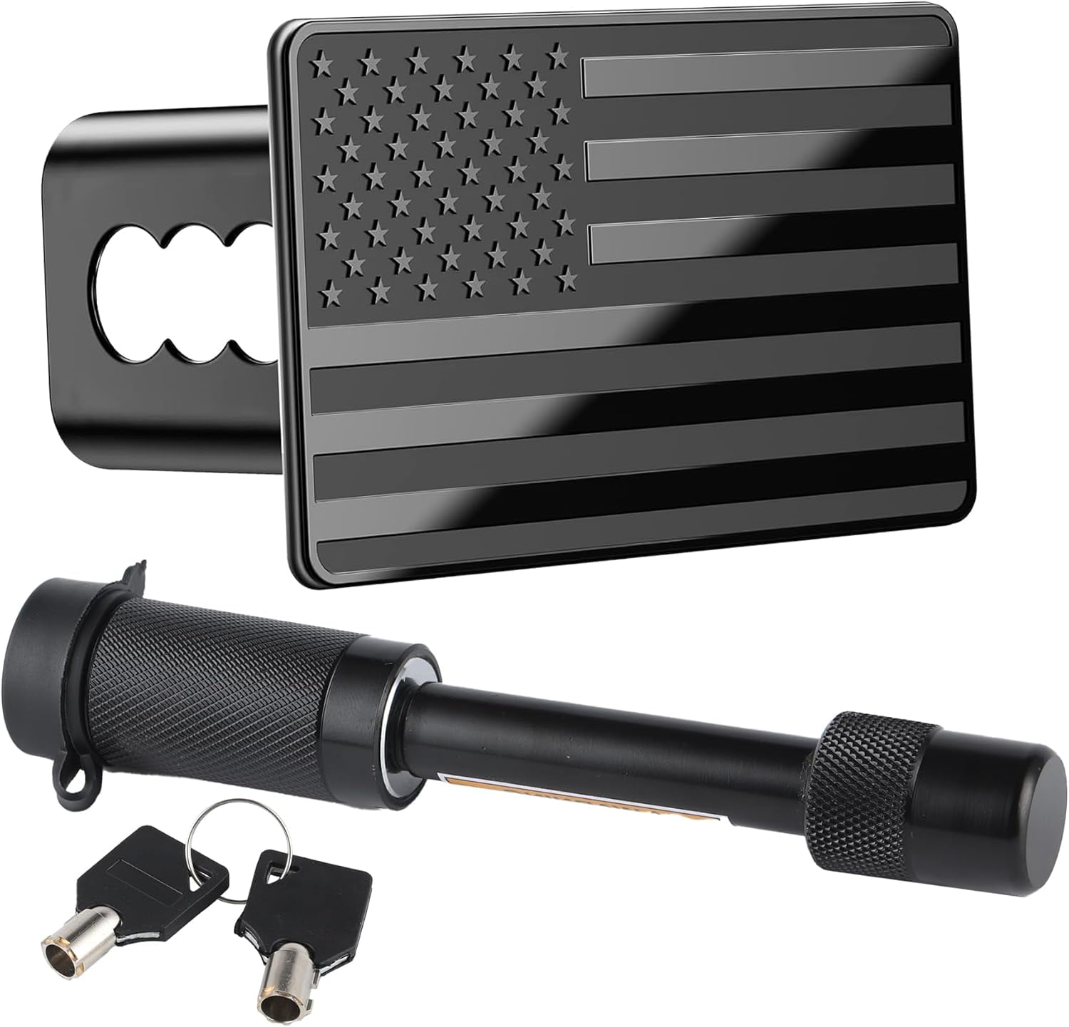 Tow Hitch Cover, Heavy American Flag Metal Trailer Hitch Cover for 2 ...