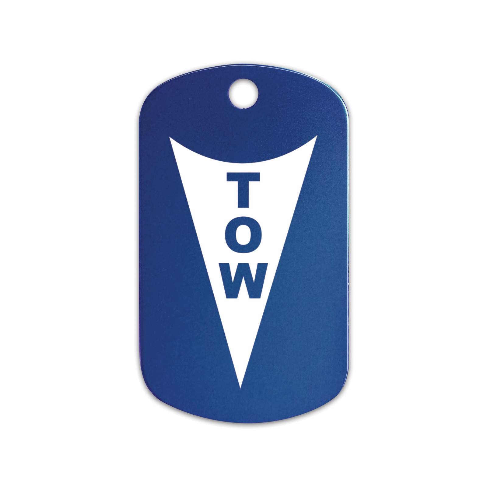 Tow Hook GI Dog Tag Aluminum Keychain scca nhra point safety - Blue ...