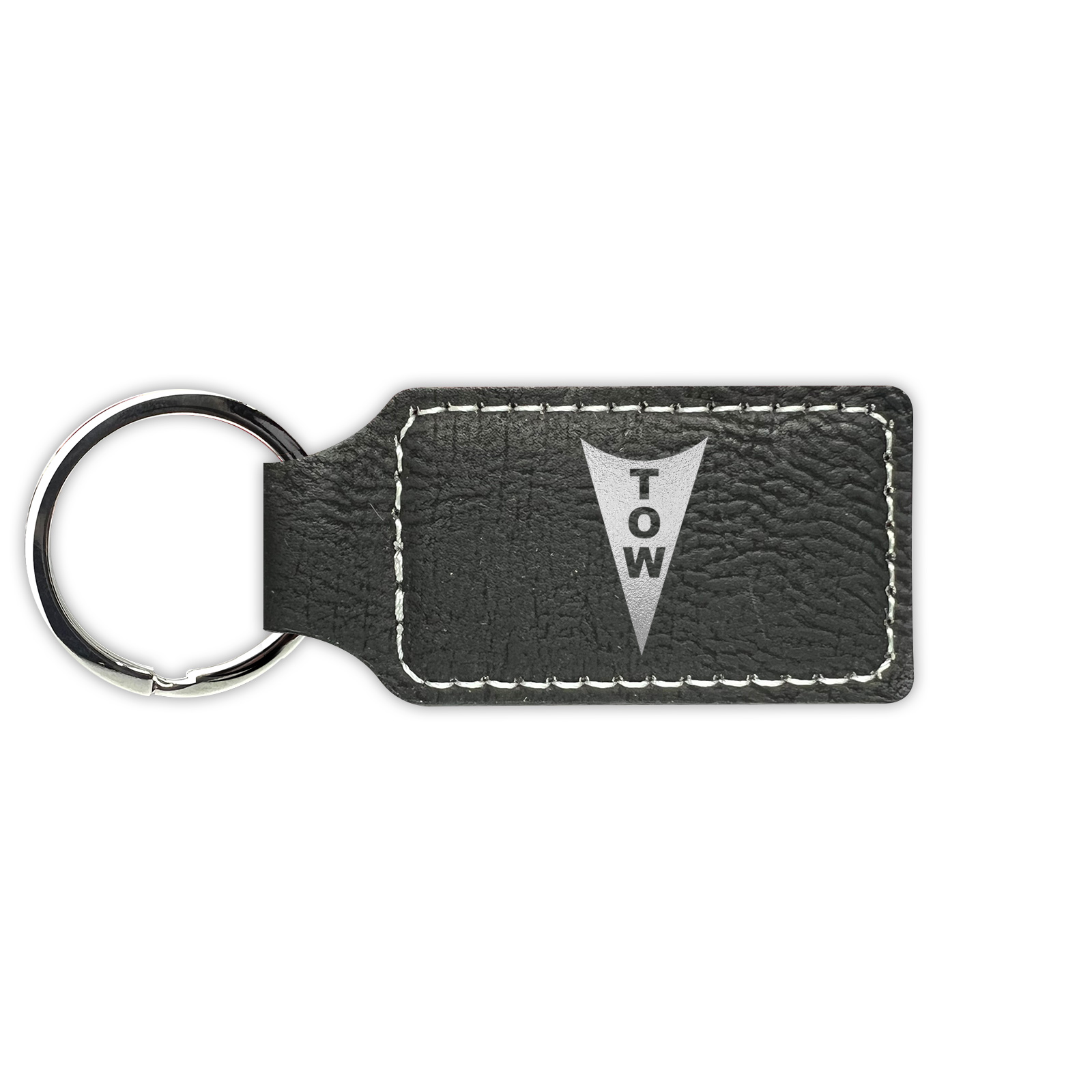 Tow Hook Keychain Leatherette Rectangle - Laser Engraved - Many Colors ...
