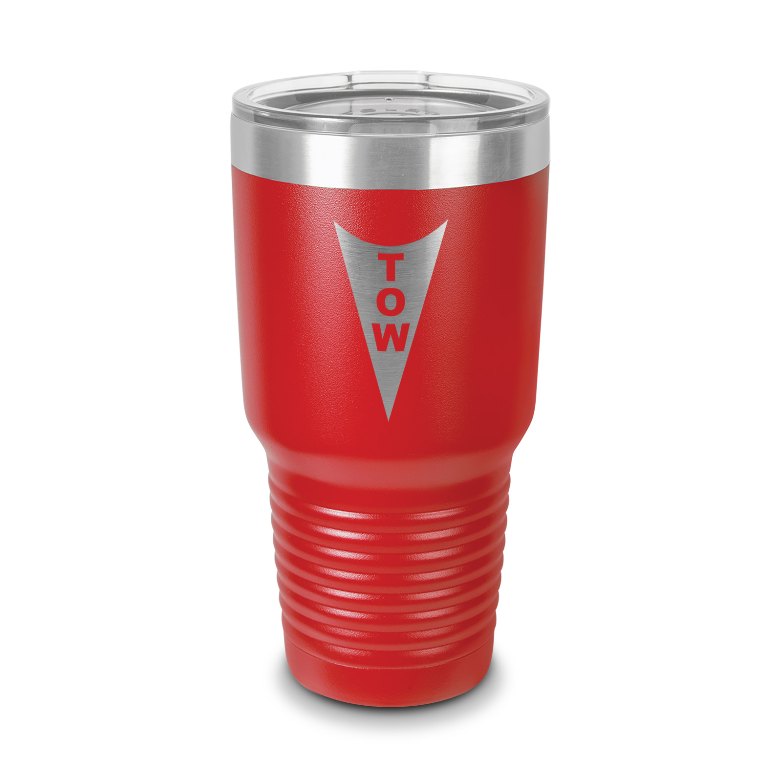 Tow Hook Tumbler 30 oz - Laser Engraved w/ Clear Lid - Stainless Steel ...