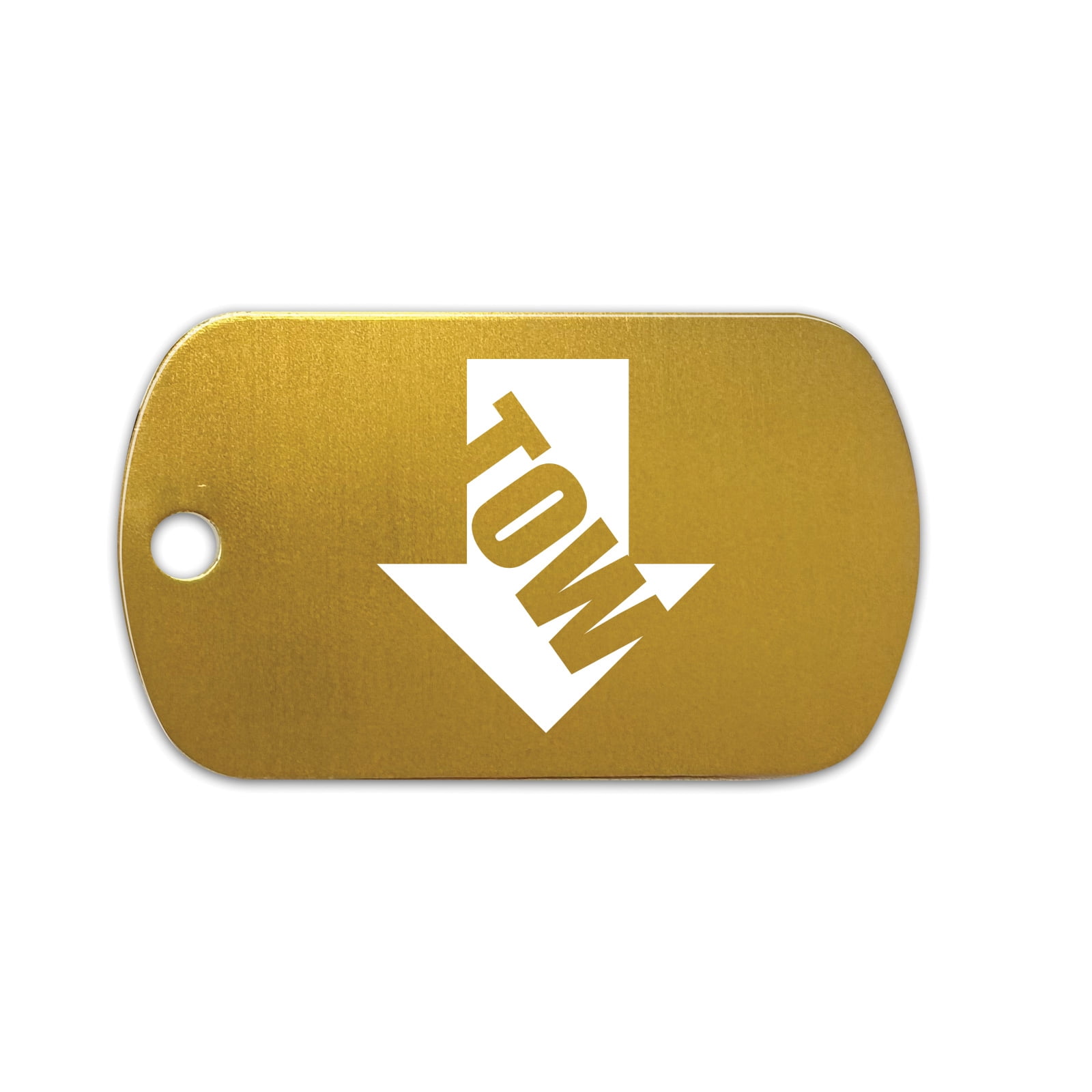 Tow Point GI Dog Tag Aluminum Keychain race safety racing #4 - Gold ...