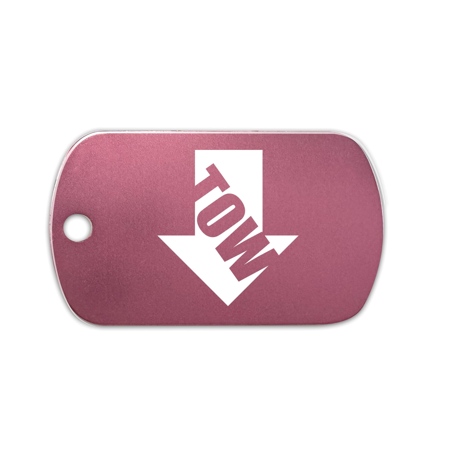 Tow Point GI Dog Tag Aluminum Keychain race safety racing #4 - Pink ...