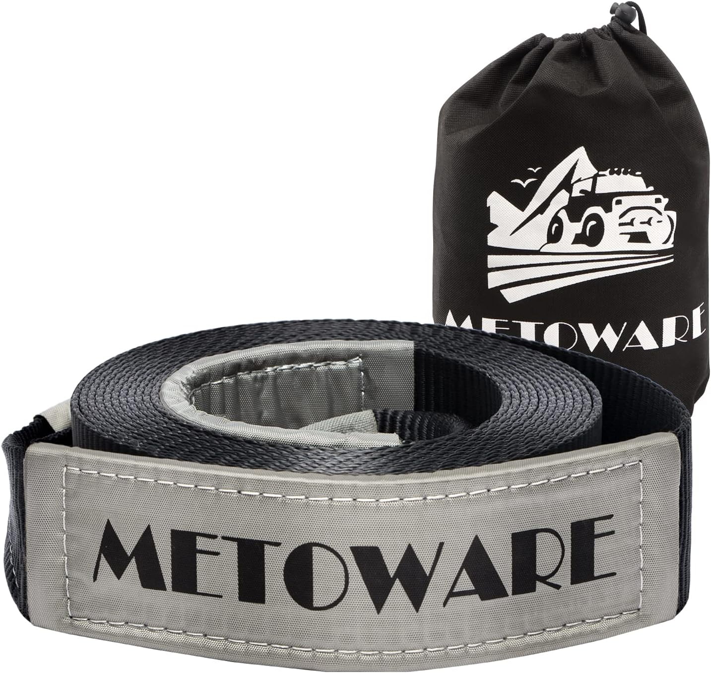 Tow Strap 3'' × 30ft Recovery Strap, Heavy Duty Tow Straps with 35,000 ...