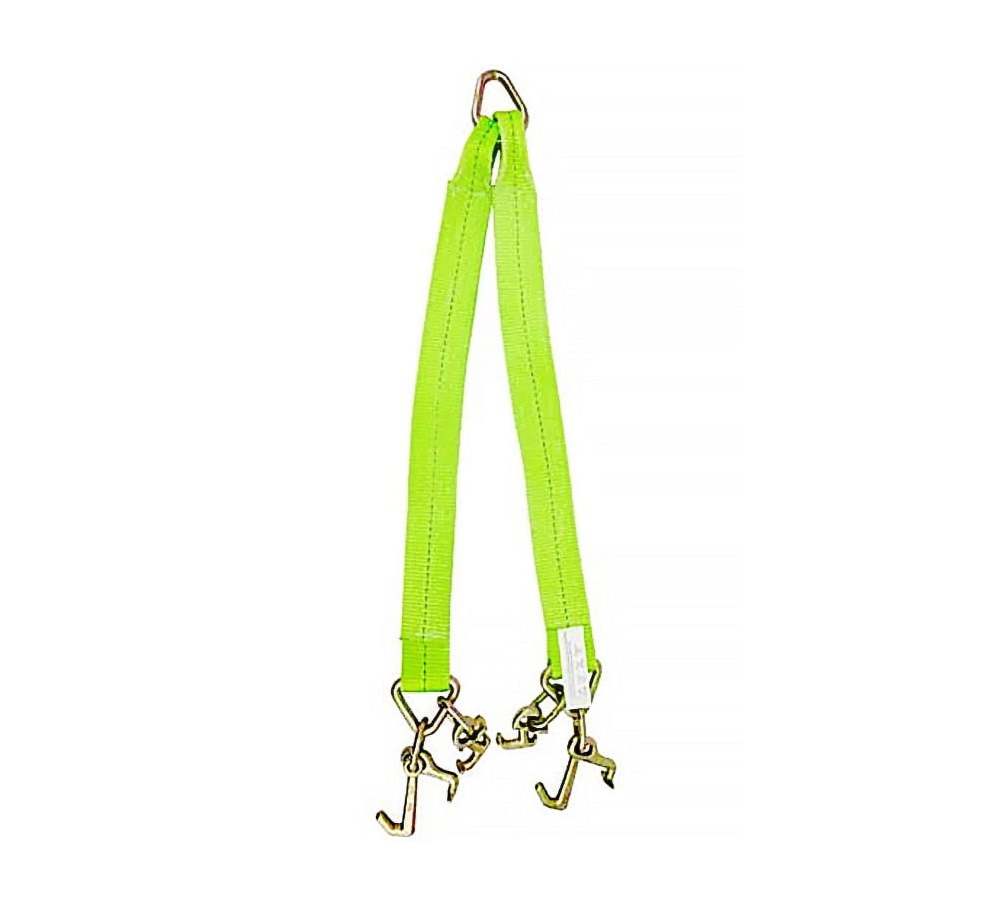 Tow Straps V Bridle 3" x 36" w/RTJ Clusters, Hi VIZ/HI Abrasion Green ...