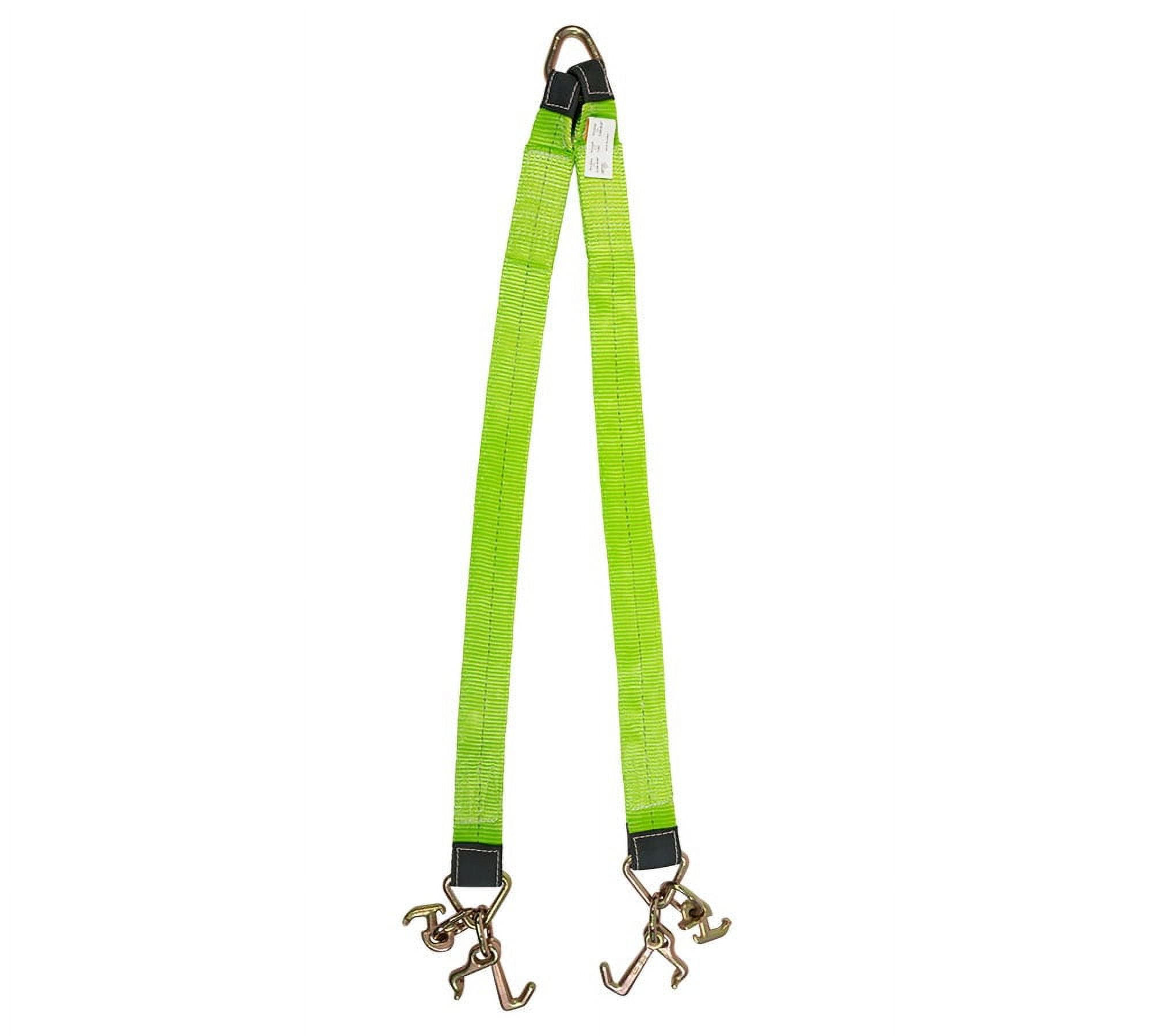 Tow Straps V Bridle 3" x 48" w/RTJ Clusters, Hi VIZ/HI Abrasion Green ...