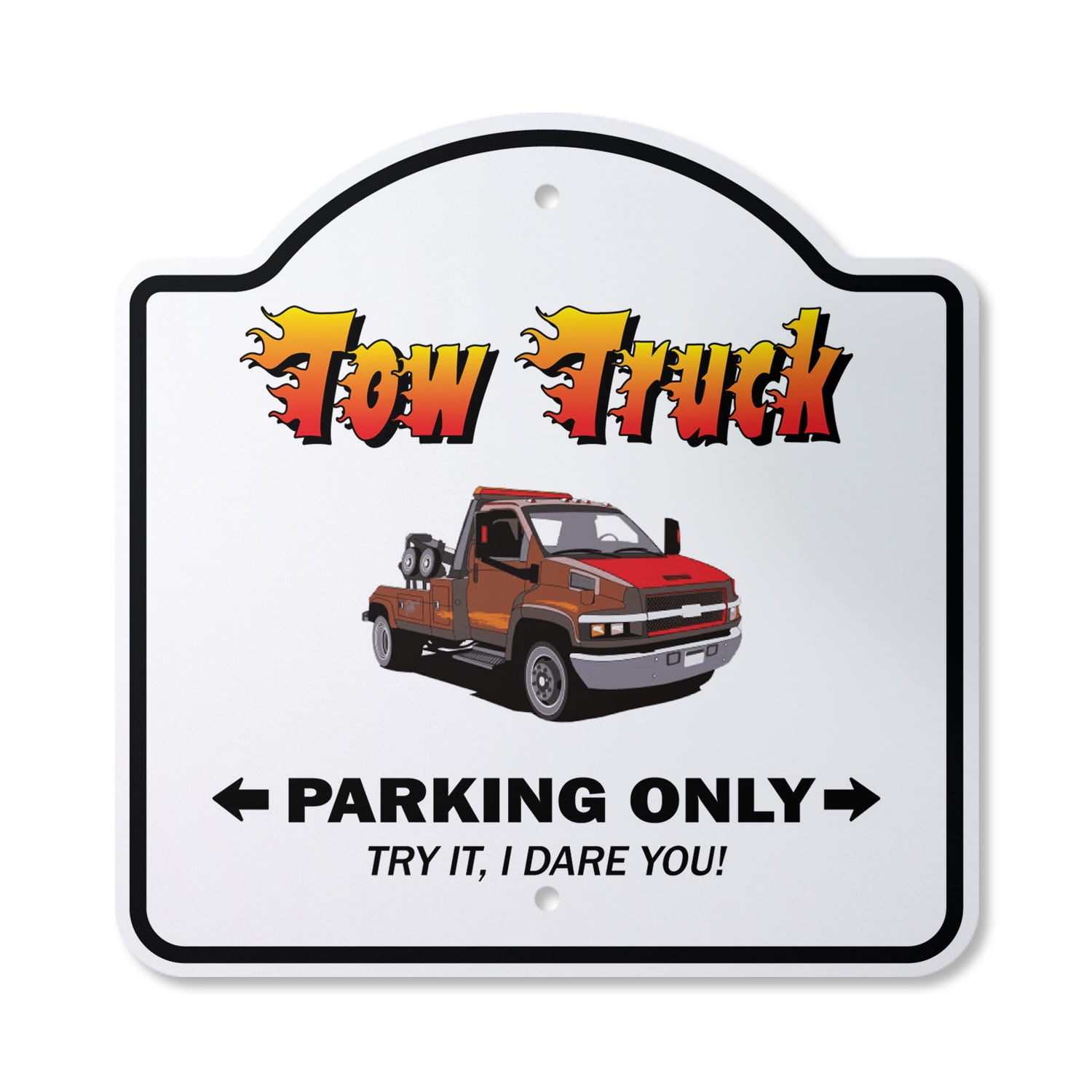 Tow Truck 10” x 10” Sign | Indoor/Outdoor Plastic | SignMission ...