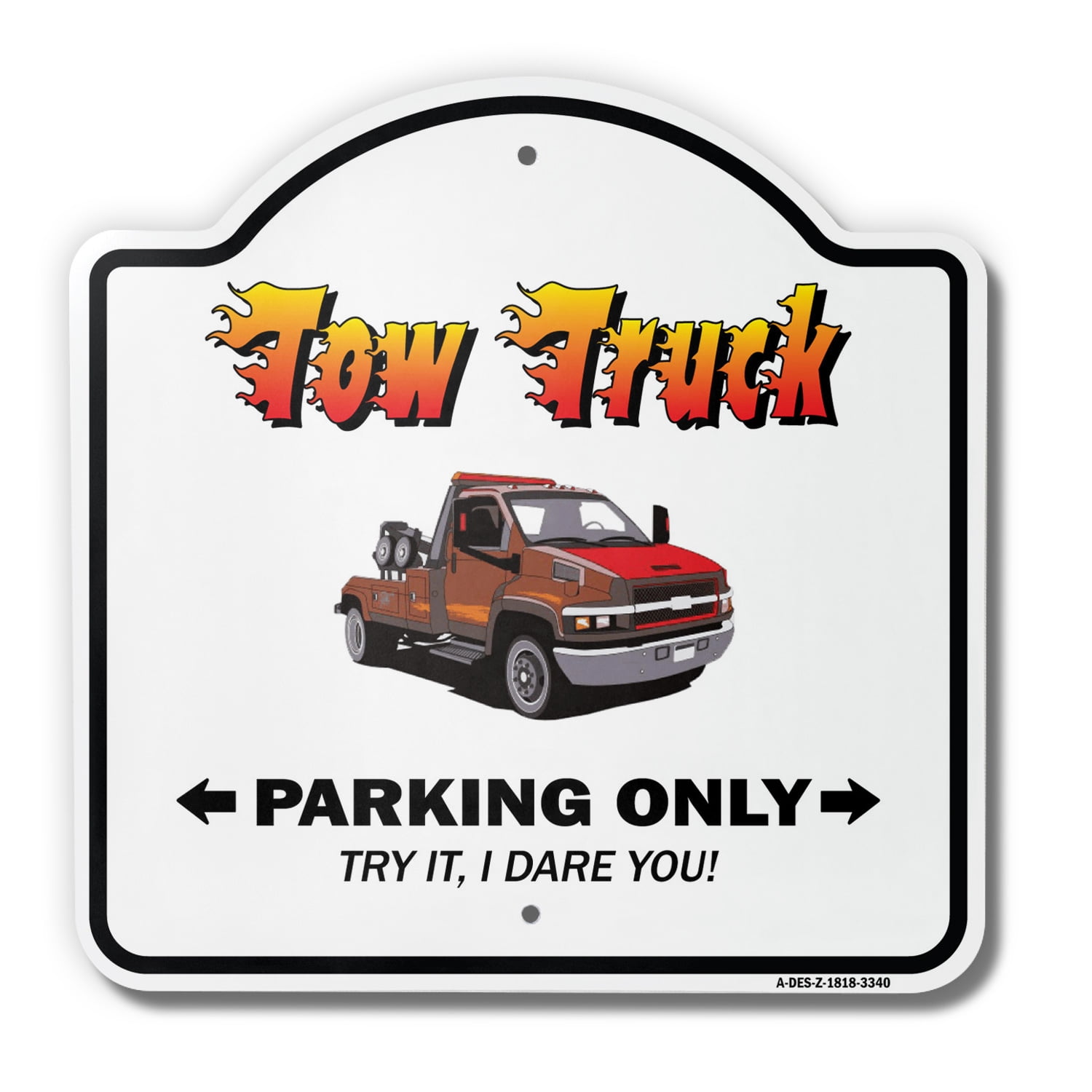 Tow Truck 18" X 18" Heavy-Gauge Aluminum Architectural Sign ...