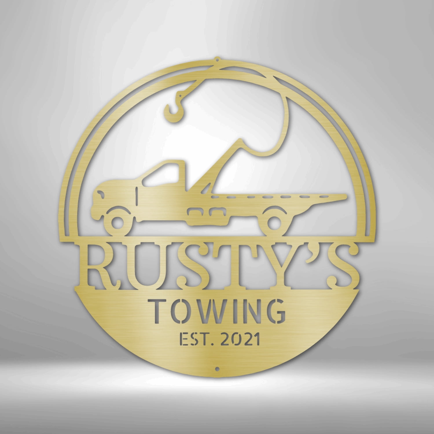 Custom Tow Truck Metal Monogram Wall Sign - SS306 - Walmart.com