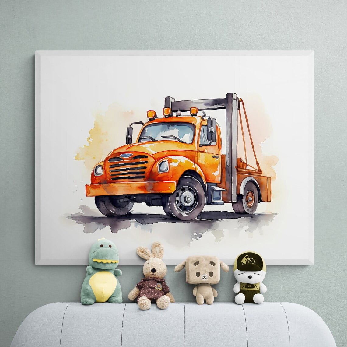 Tow Truck Print, Tow Truck, Tow Truck Wall Art, Transportation Decor ...