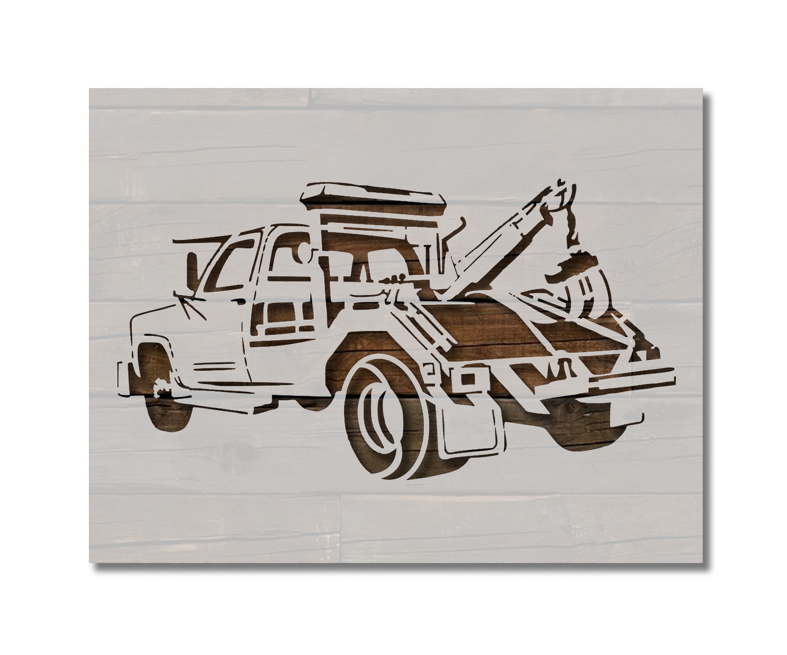 Tow Truck Stencil Template Reusable 8.5 x 11 Inches for Painting on ...