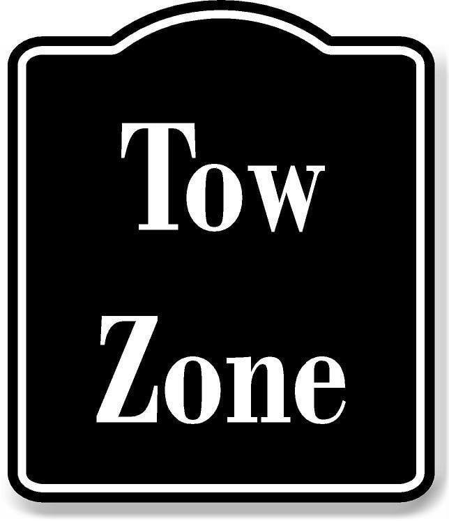 Tow Zone BLACK Aluminum Composite Sign, 20"x24" - Walmart.com