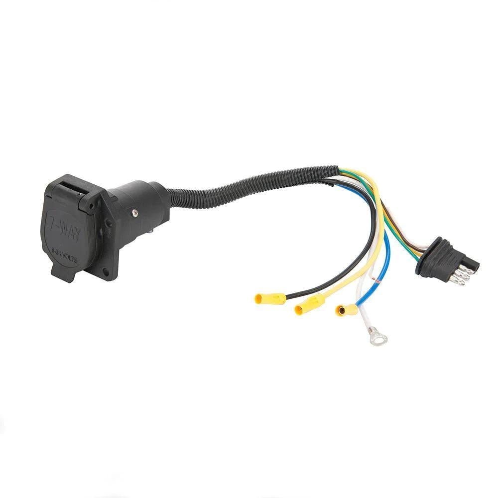 TowSmart 7-Way Blade to 4-Way Flat Trailer Light Wiring Adapter ...