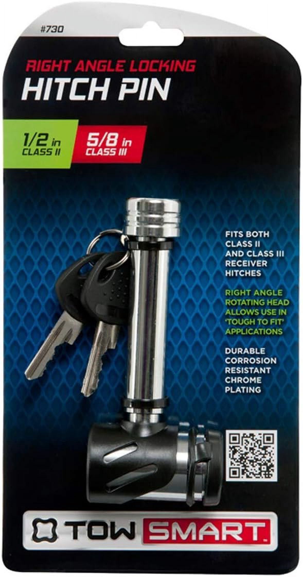 TowSmart #730 1/2" or 5/8" Right Angle Locking Hitch Pin - Walmart.com