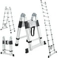 Towallmark 12.5 FT Telescopic Extension Ladder, Portable Aluminum A ...