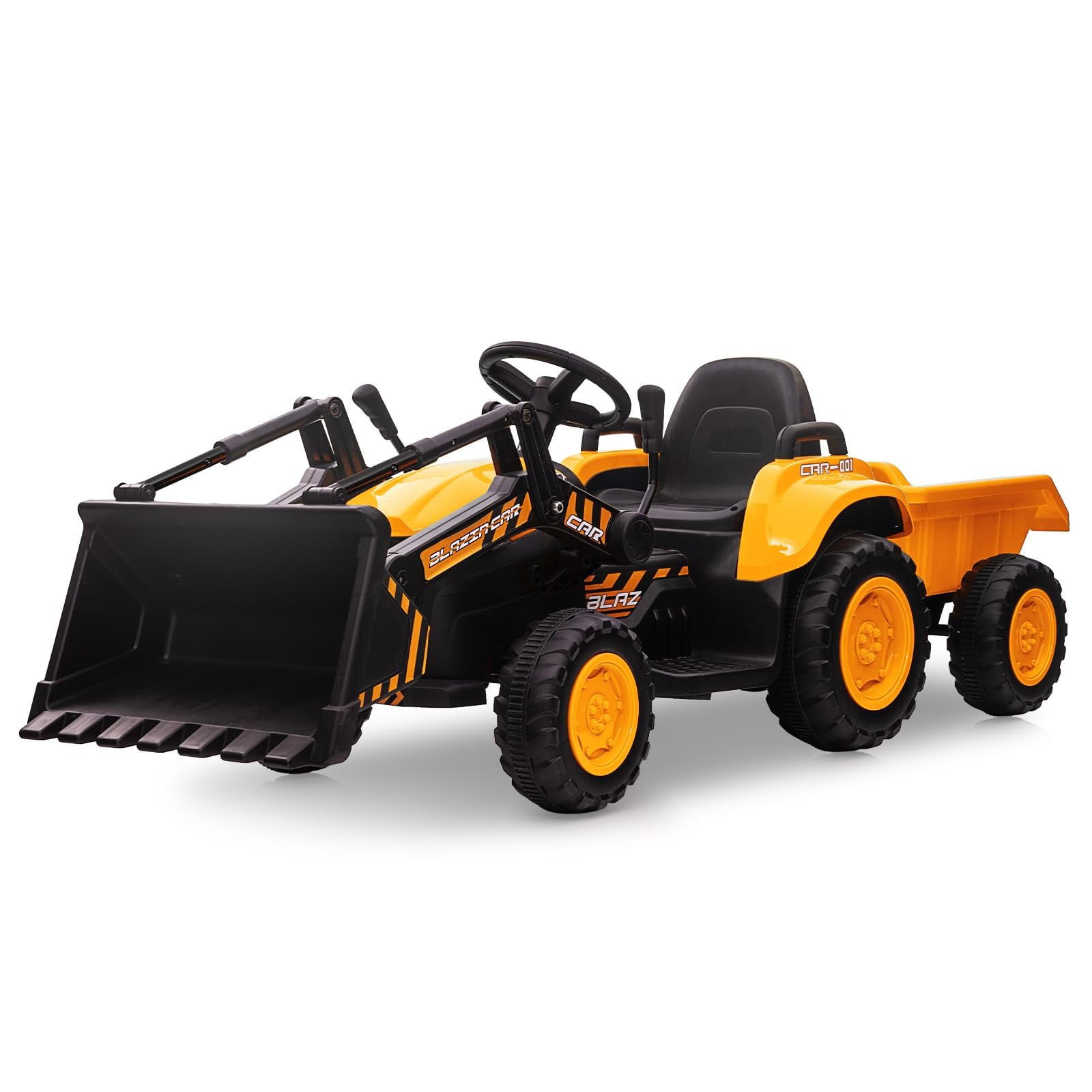 Towallmark 12V 3 in 1 Ride on Tractor, Ride on Bulldozer with ...
