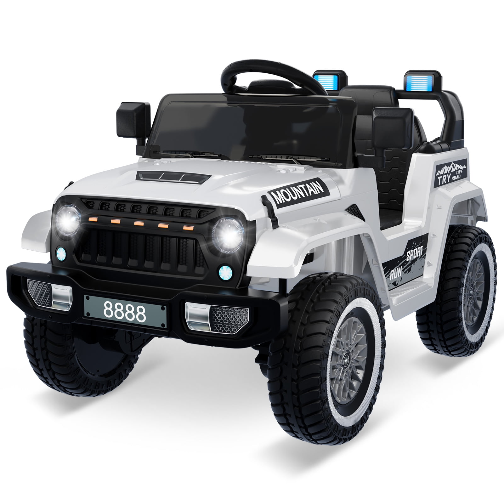 Towallmark 12V Kids Ride Jeep, Battery Powered Four-Wheel Ride On Toy ...