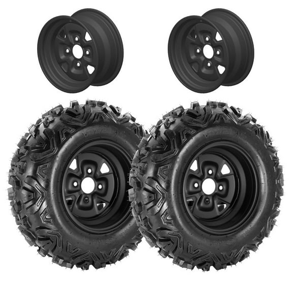 Towallmark 2 Pack 25x10x12 ATV UTV Tires With 12 Inch Rims, 6PR All ...