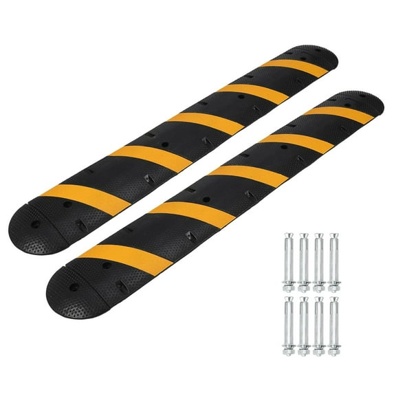 Towallmark 2 Pack 6FT Speed Bumps for Road, Heavy Duty 25,000 Lbs ...