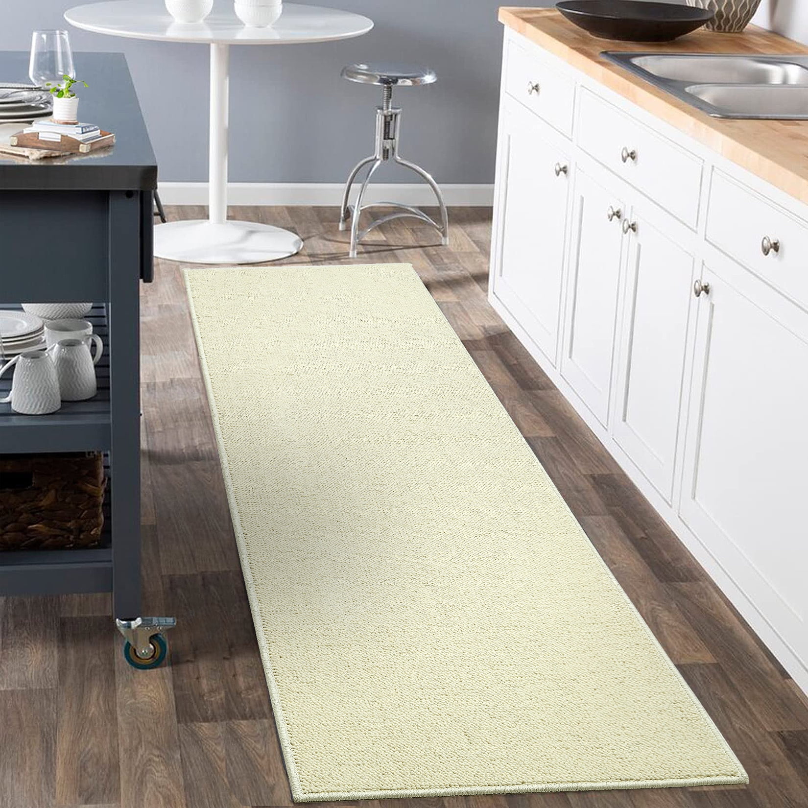 Towallmark 2' x 8' Bedside Runner Rug Natural Wool Front Door Mat ...