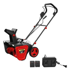 VOLTASK 40V 16-Inch Electric Snow Blower, Wheels, LED, 2 Rechargeable ...