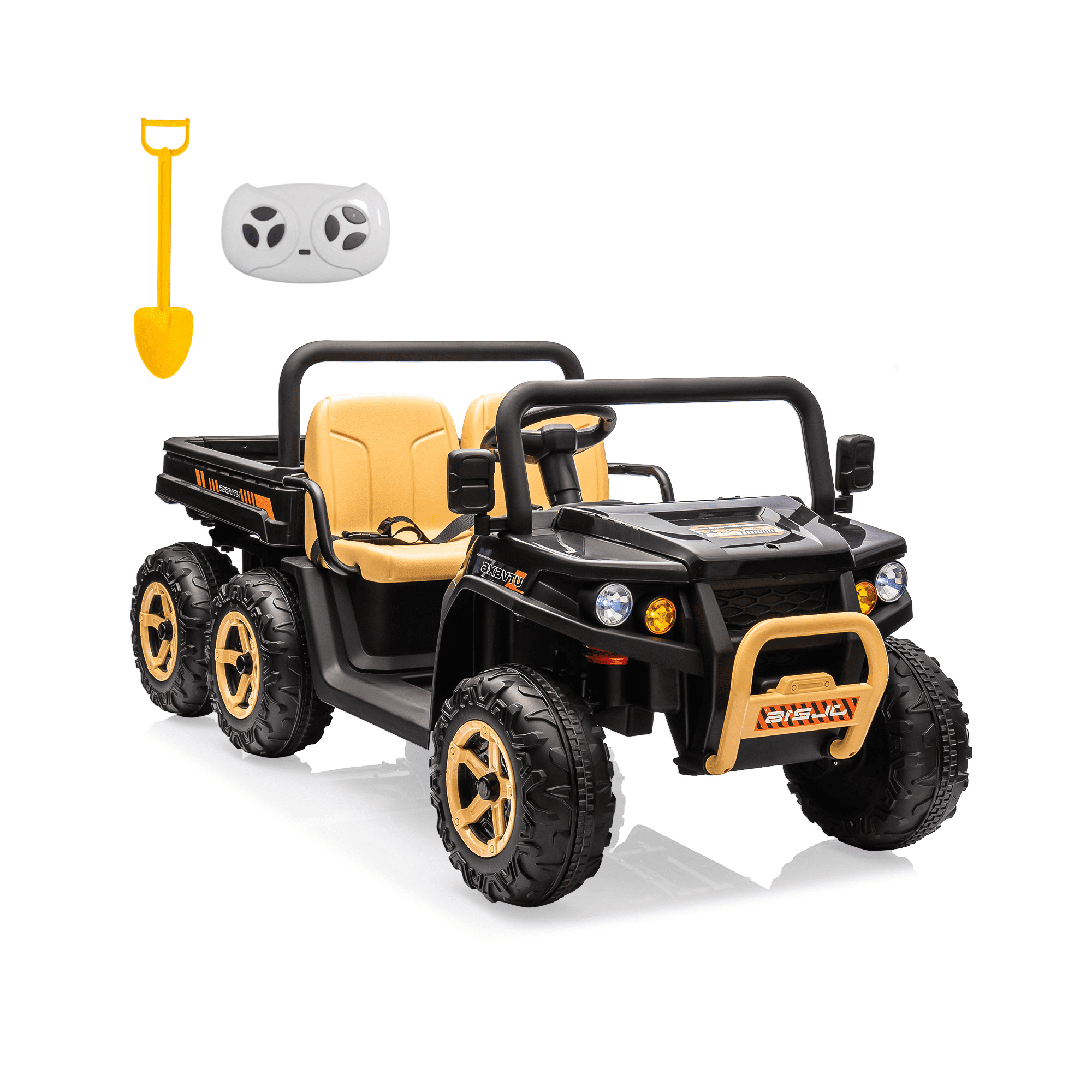 Towallmark 24V 2-Seater All-Terrain Ride-on Dump Truck, 4WD UTV with ...