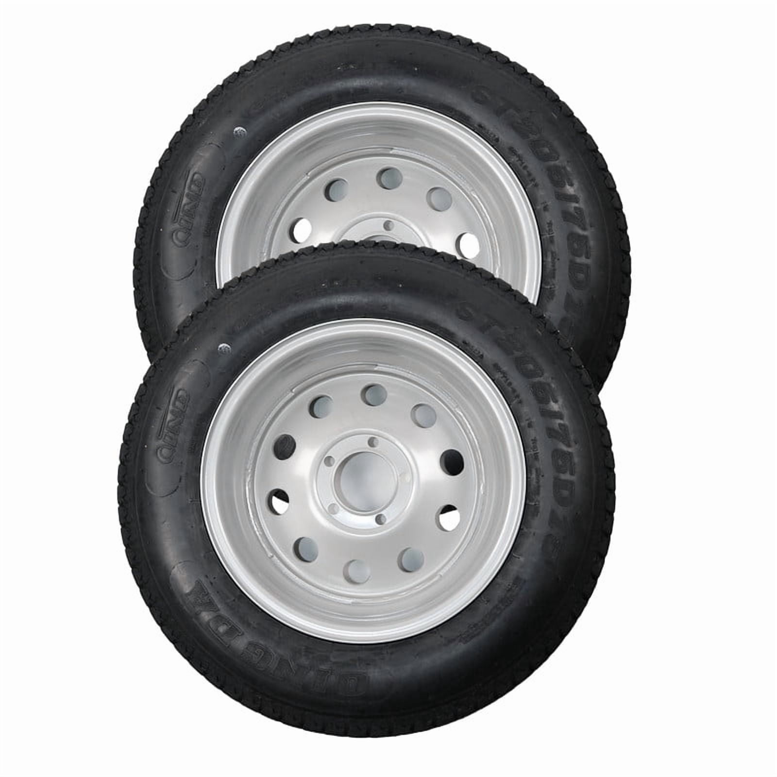 Towallmark 2PCS ST175/80R13 Trailer Tires With Rims, 13 Inch 5 Lug 4.5 ...
