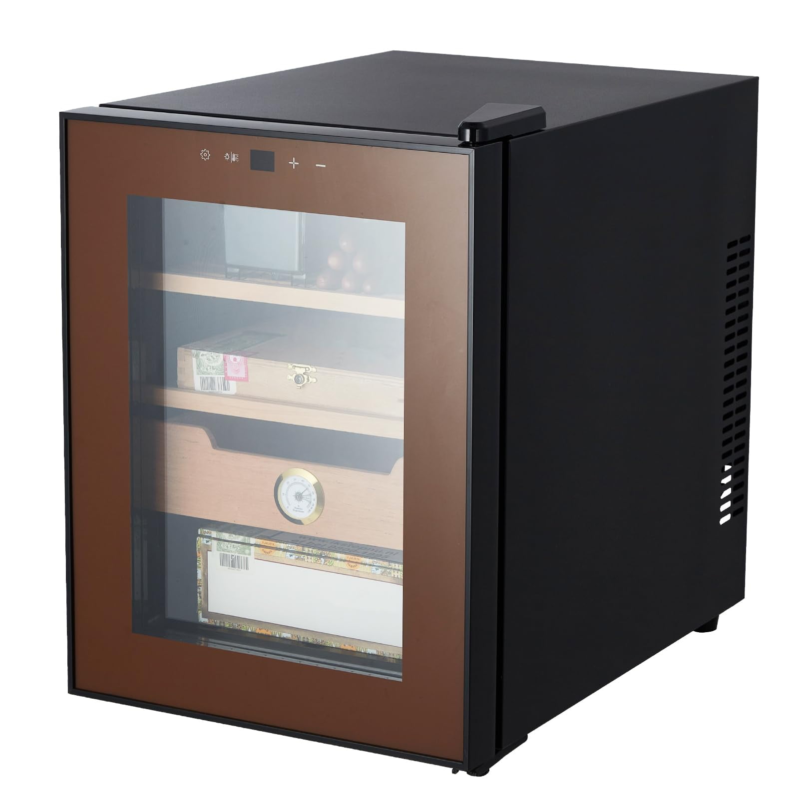 Towallmark 33L Electric Cigar Humidor – Spanish Cedar Shelves, Temp ...