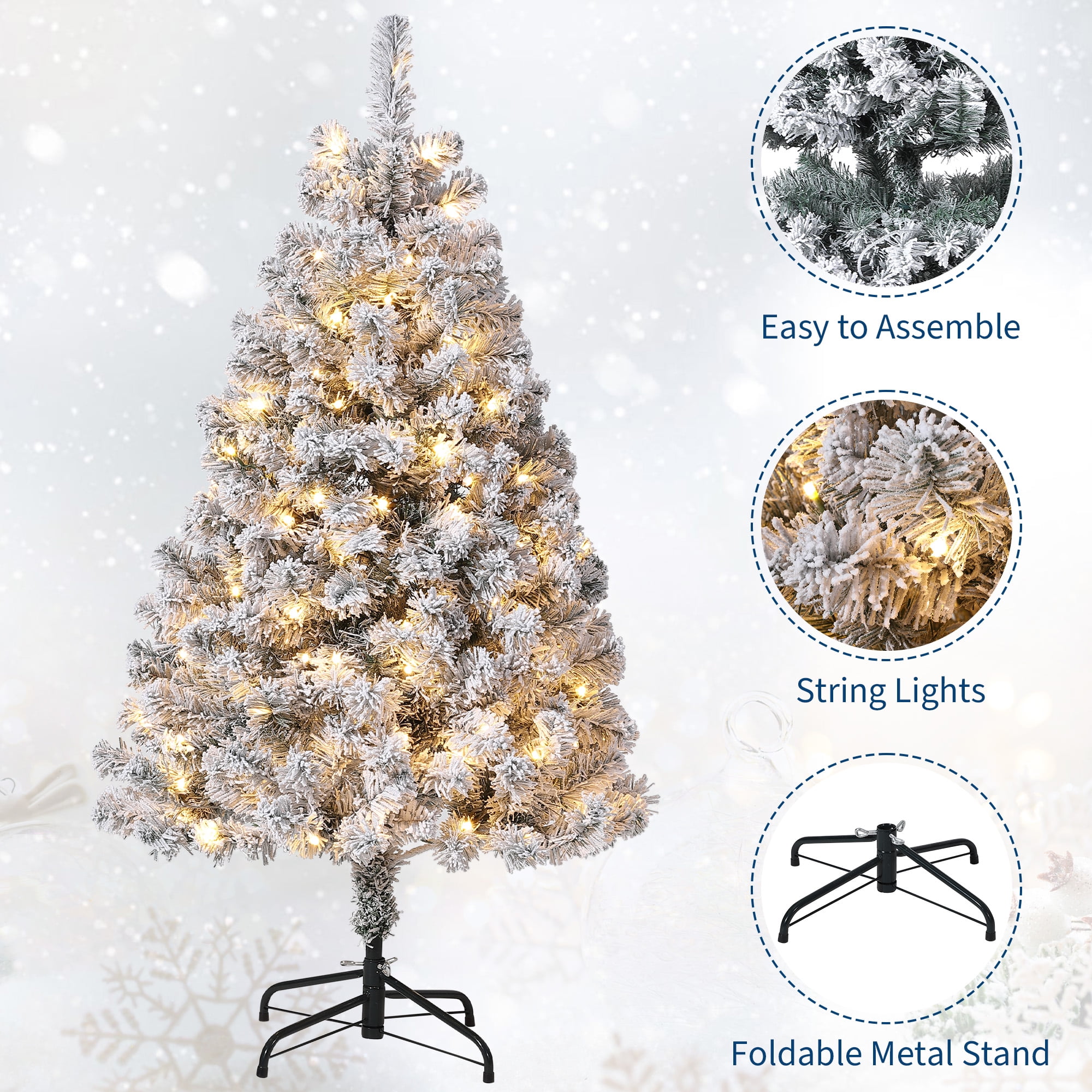Towallmark 4.5 ft.6ft 7.5ft 9ft Pre-Lit Artificial Acacia Medium ...