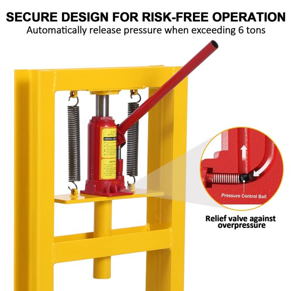 Black Widow Small Benchtop 10-Ton Hydraulic Metal Machine Shop Press ...